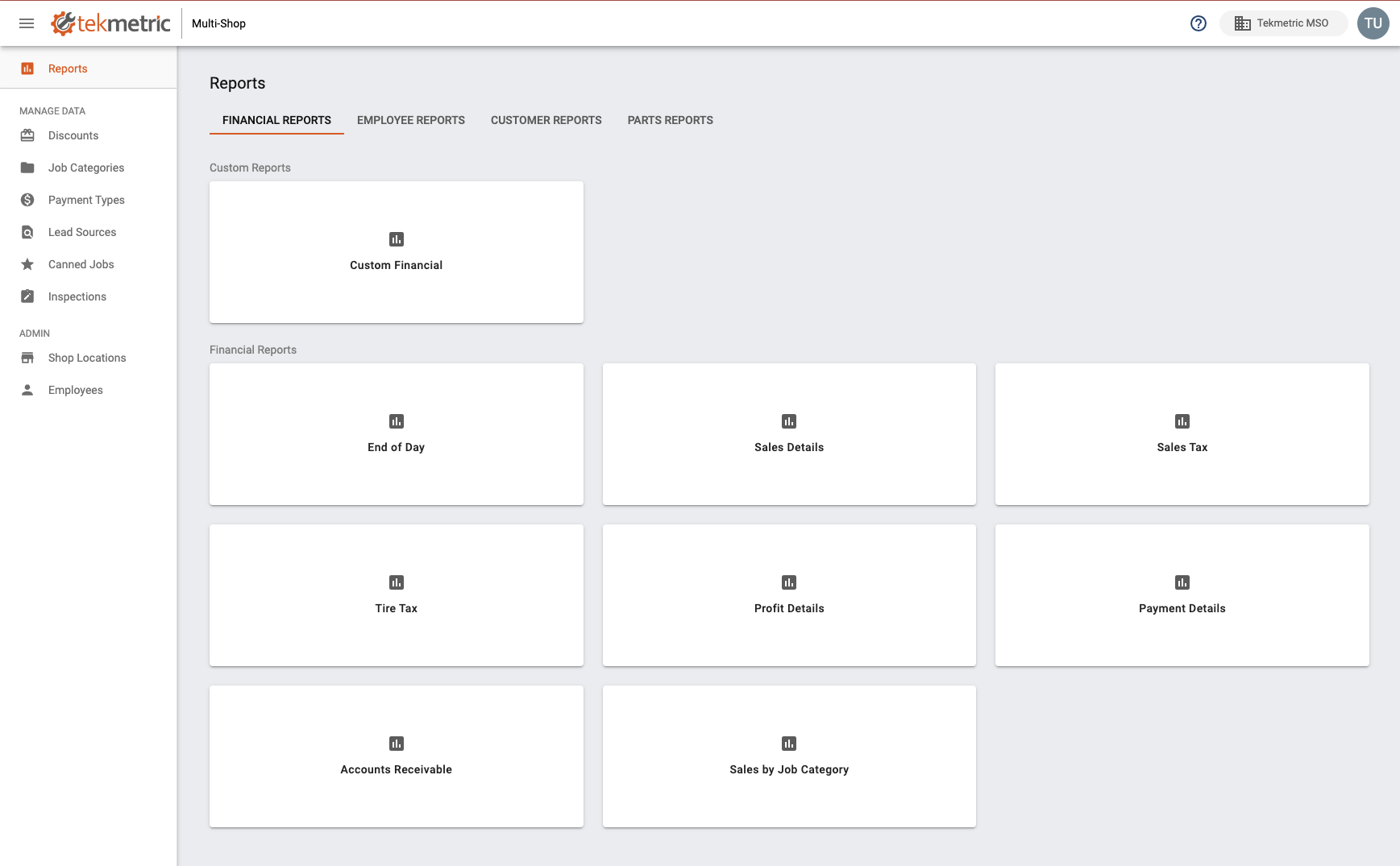 Tekmetric Multi-Shop: Reporting – Tekmetric
