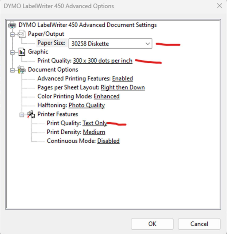 DYMO Lube Sticker Printer Configuration – Tekmetric