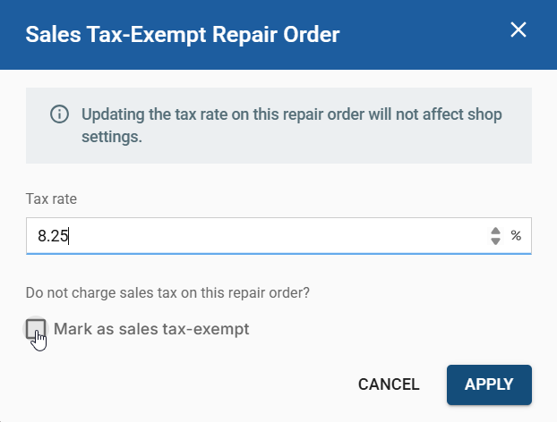 How to Make a Customer Tax Exempt – Tekmetric